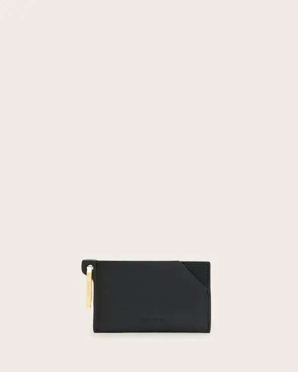ALLSAINTS Hex Leather Cardholder - Black
