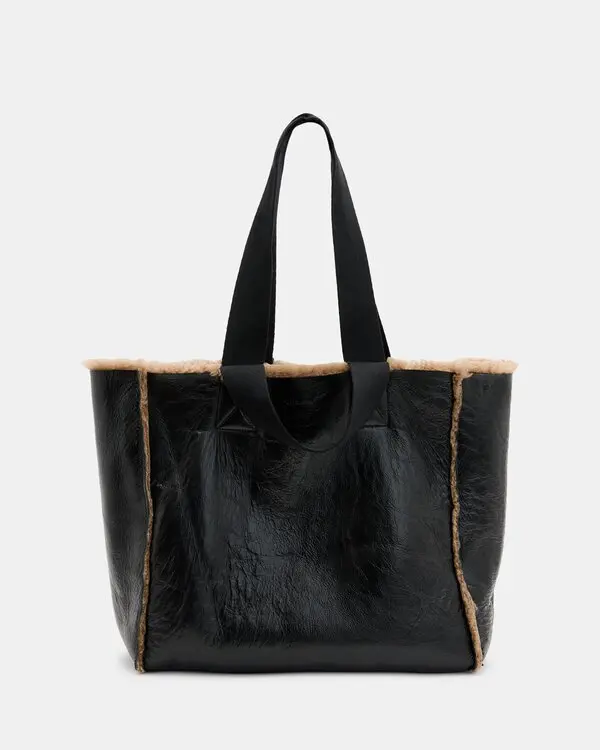 ALLSAINTS Izzy Reversible Shearling Tote Bag