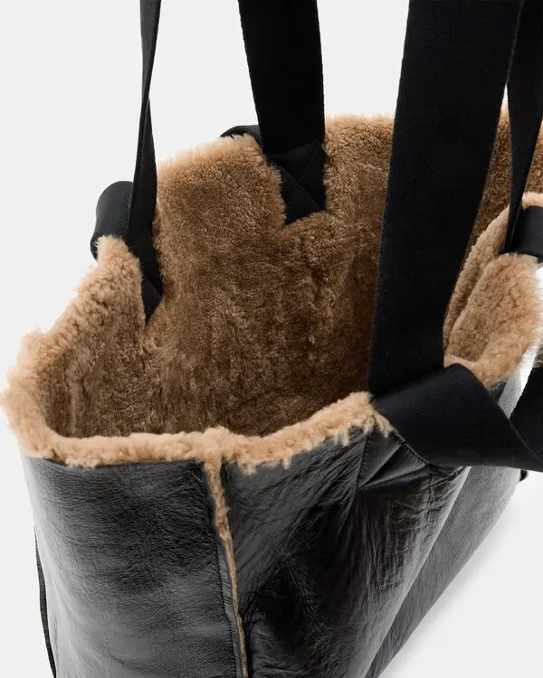 ALLSAINTS Izzy Reversible Shearling Tote Bag
