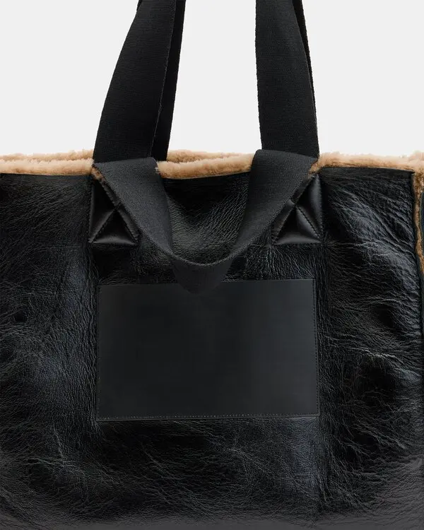 ALLSAINTS Izzy Reversible Shearling Tote Bag