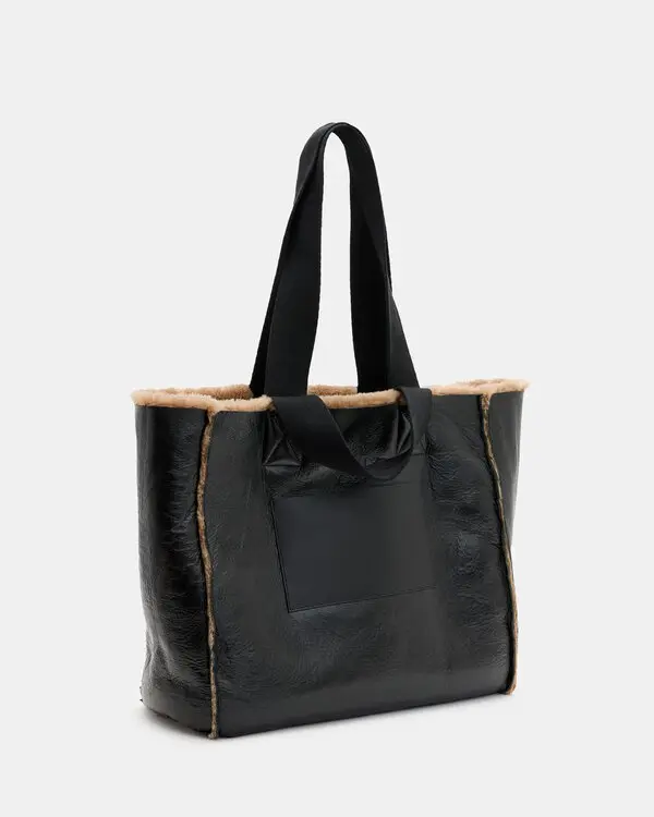 ALLSAINTS Izzy Reversible Shearling Tote Bag