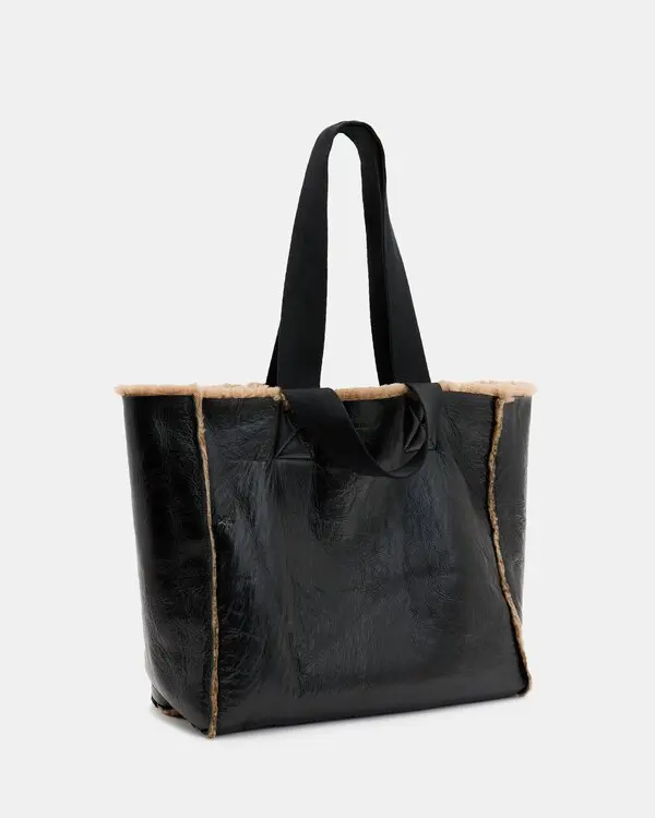 ALLSAINTS Izzy Reversible Shearling Tote Bag
