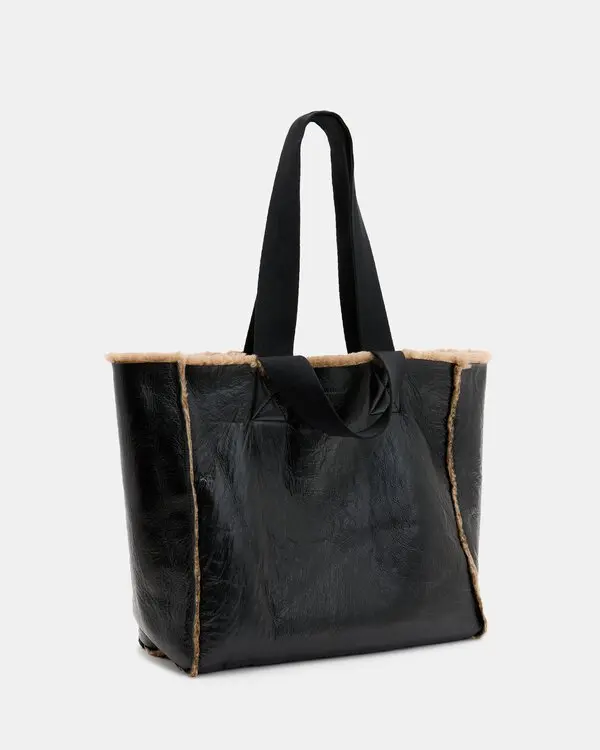 ALLSAINTS Izzy Reversible Shearling Tote Bag