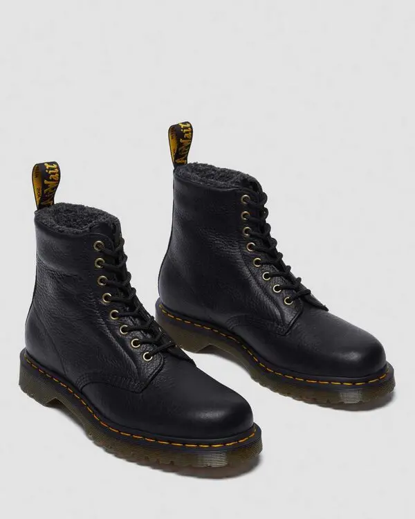Dr. Martens 1460 Faux Fur Lined Leather Boots - Black