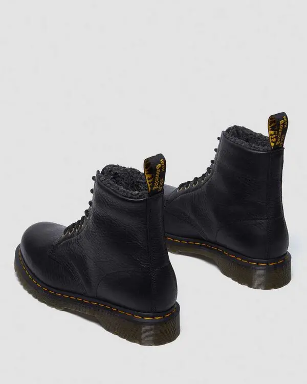 Dr. Martens 1460 Faux Fur Lined Leather Boots - Black