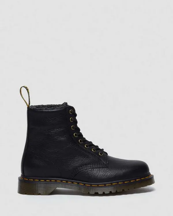 Dr. Martens 1460 Faux Fur Lined Leather Boots - Black