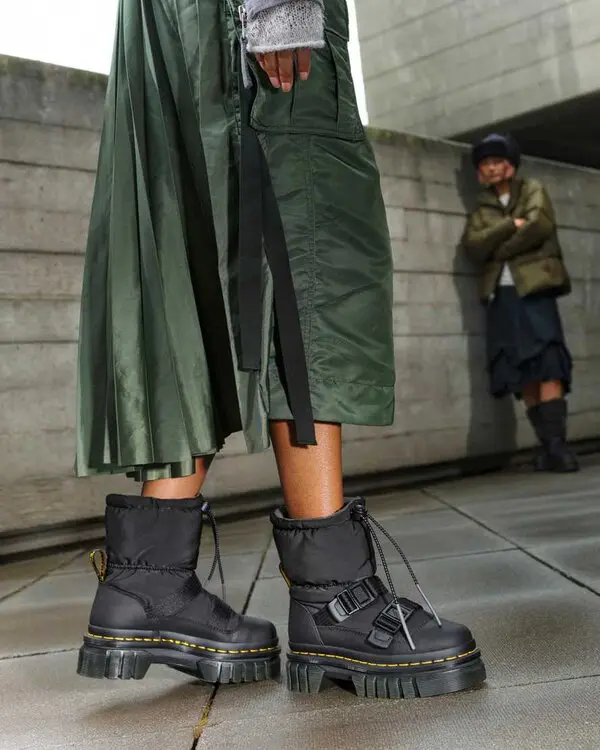 Dr. Martens Audrick Lo Puffer Boots - Black | Editorialist