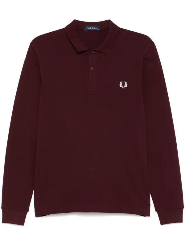 Fred Perry Logo-embroidered Polo Shirt - Red