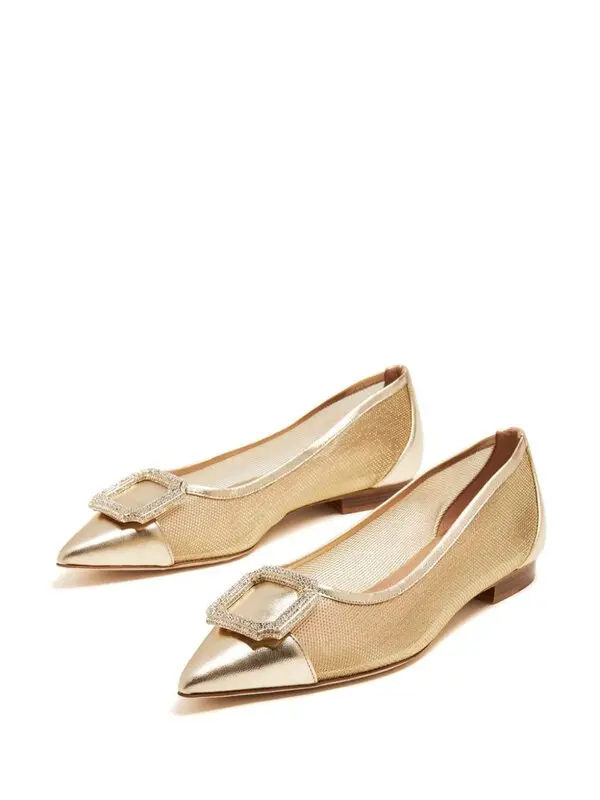 MALONE SOULIERS Lina Ballerina Flats - Gold