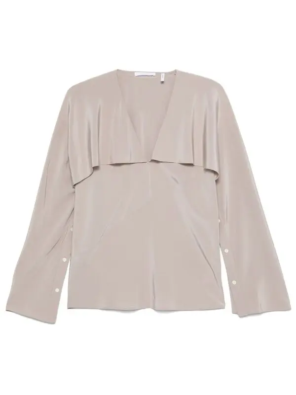 Helmut Lang Scarf Blouse - Grey