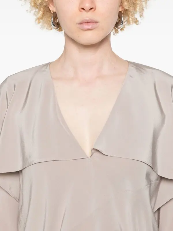 Helmut Lang Scarf Blouse - Grey