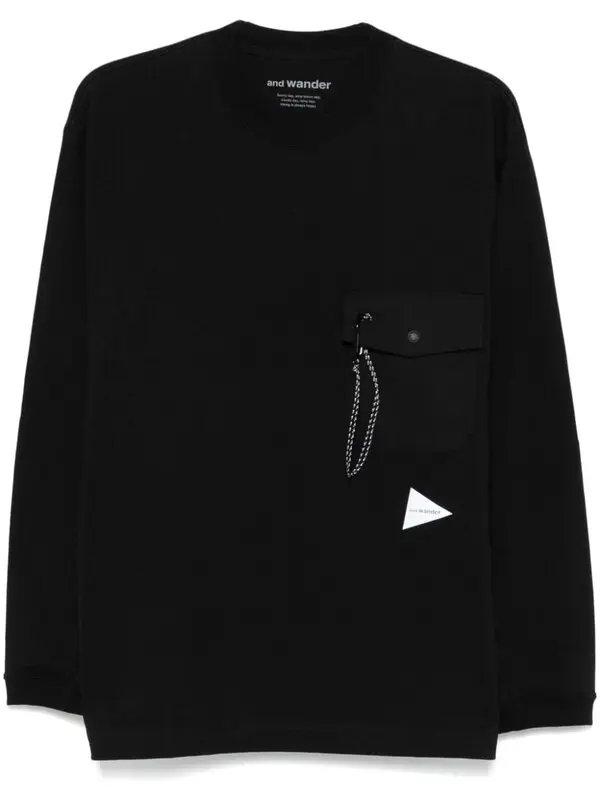 AND WANDER 76 T-shirt - Black