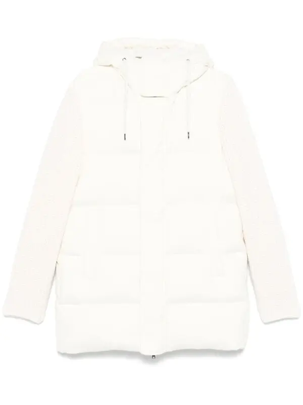Herno Knitted Sleeve Down Coat