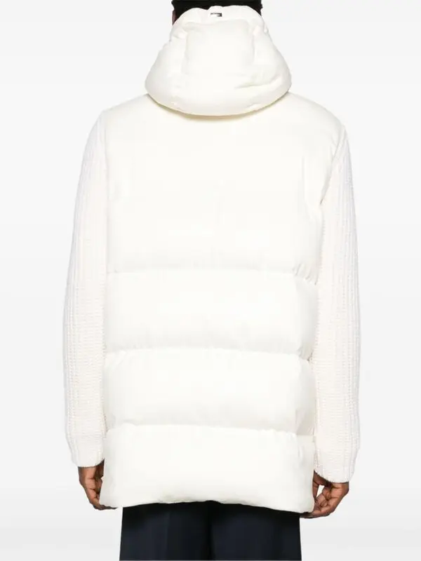 Herno Knitted Sleeve Down Coat