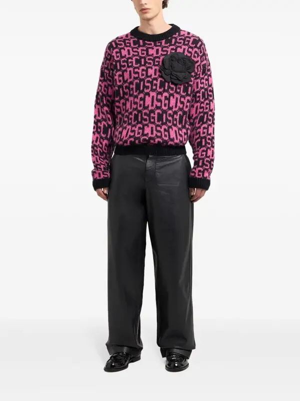 Gcds Intarsia-knit Logo Jumper