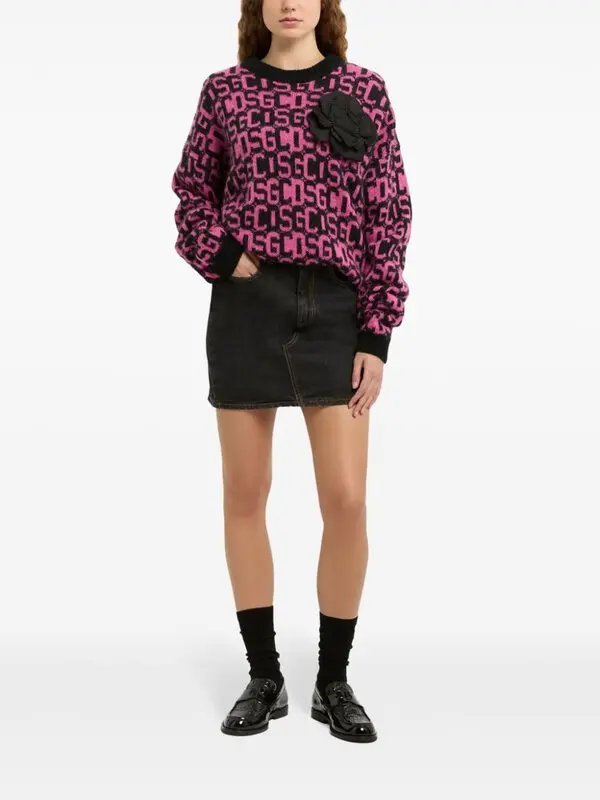 Gcds Intarsia-knit Logo Jumper