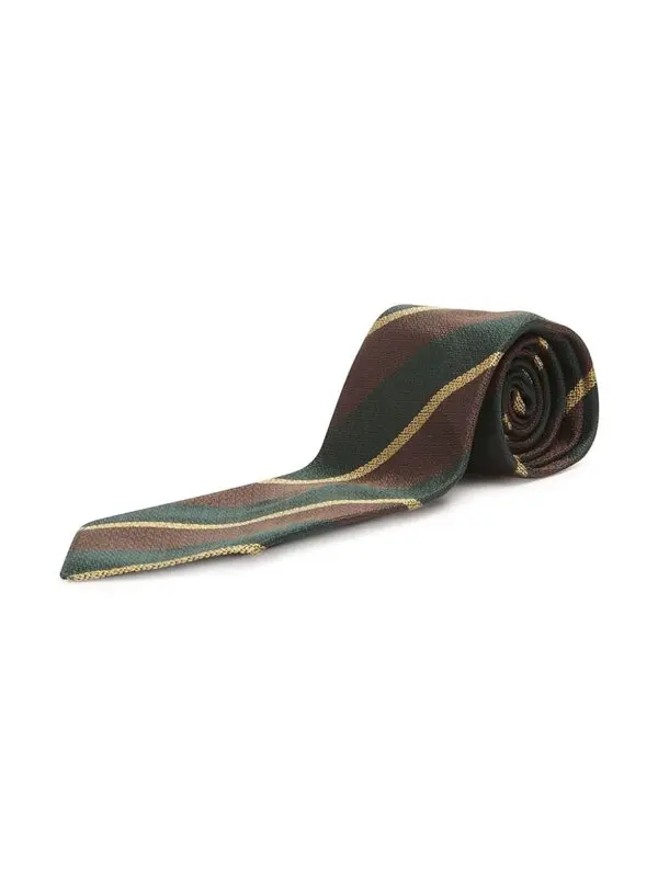 Polo Ralph Lauren Stripe-pattern Silk Tie - Brown
