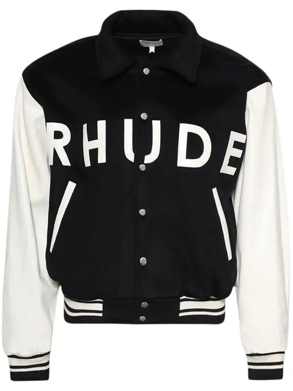 Rhude Collegiate Bomber Jacket - Black