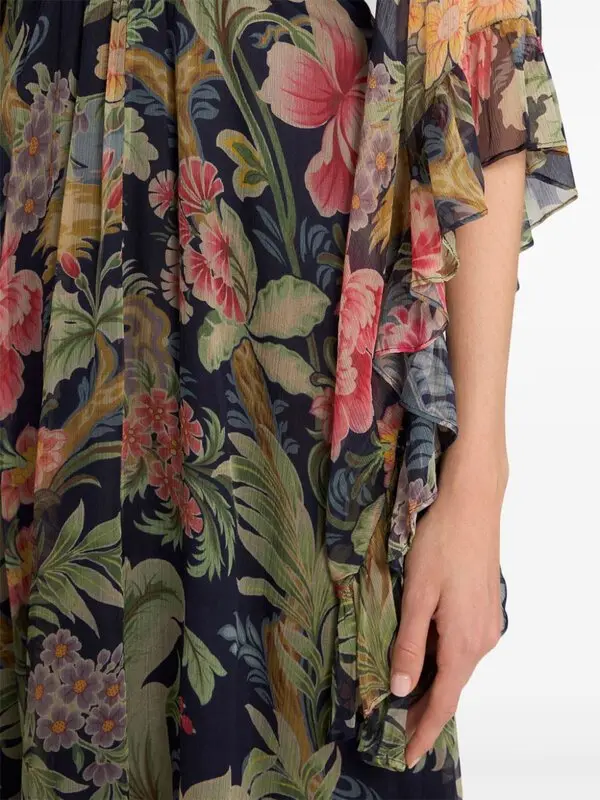 Etro Floral-print Maxi Dress - Green