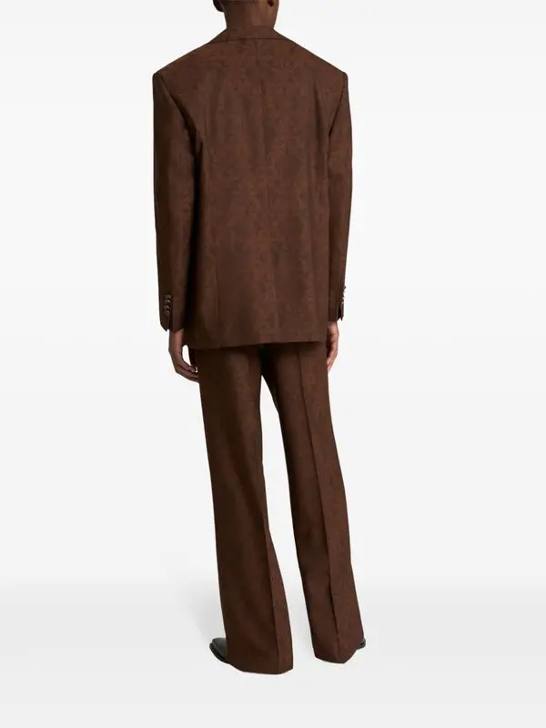 Etro Patterned-jacquard Blazer - Brown