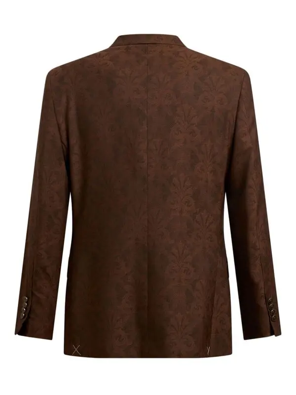 Etro Patterned-jacquard Blazer - Brown