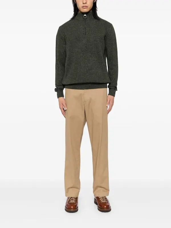 Barbour Long-sleeved Half-zip Jumper - Green