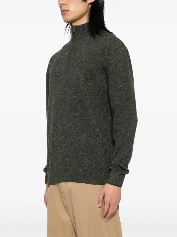 Barbour Long-sleeved Half-zip Jumper - Green