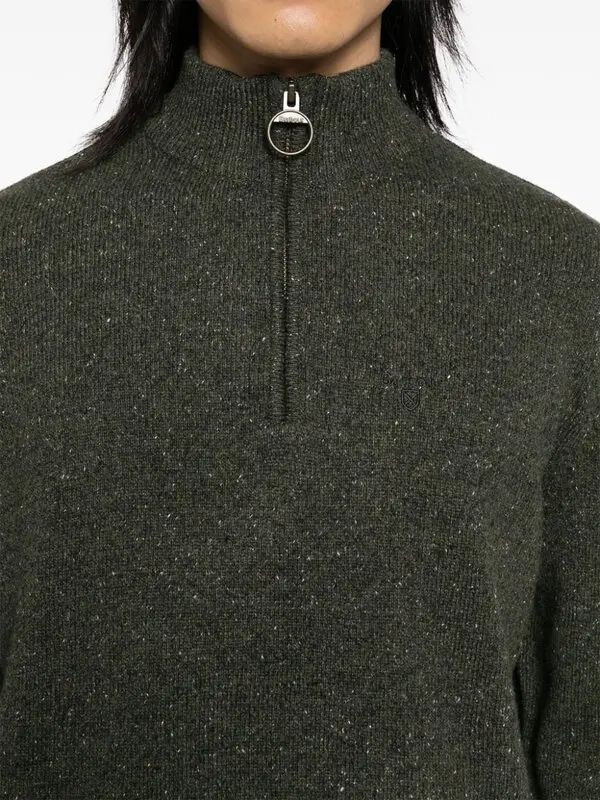 Barbour Long-sleeved Half-zip Jumper - Green