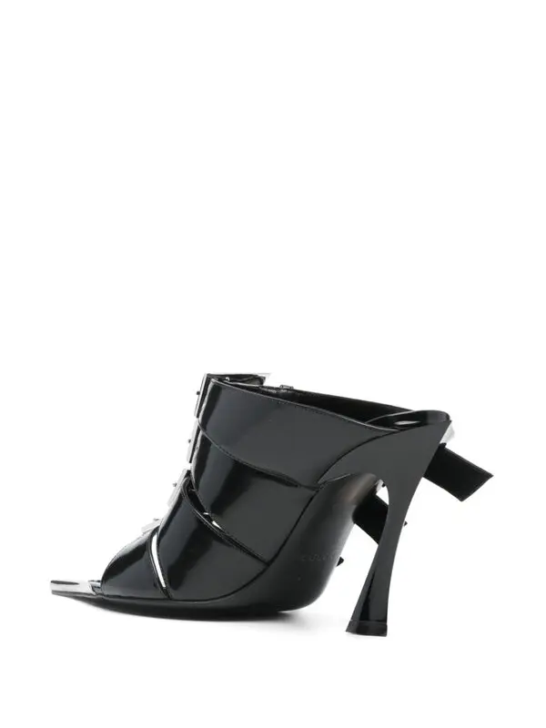 MUGLER Buckle-detailed Sandals - Black