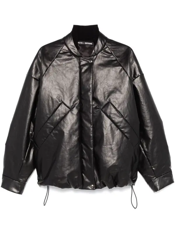 KASSL EDITIONS Polished Bomber Jacket - Black