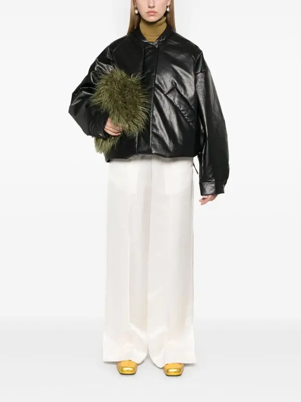 KASSL EDITIONS Polished Bomber Jacket - Black