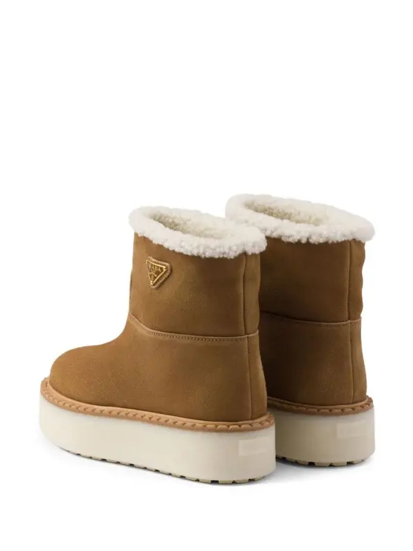 Prada Suede Flatform Booties