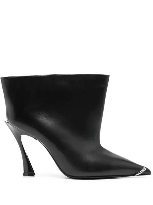 MUGLER 85mm Leather Ankle Boots
