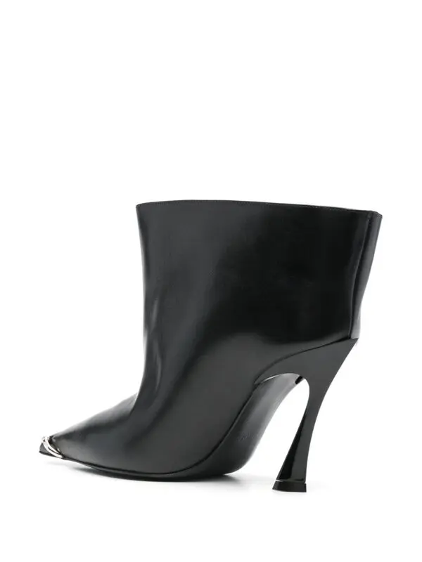 MUGLER 85mm Leather Ankle Boots