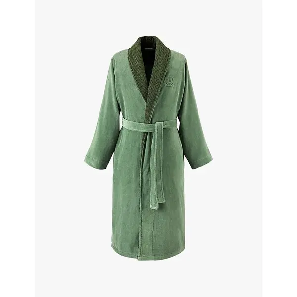 BOSS Double B Shawl-lapel Cotton Bathrobe - Cypres