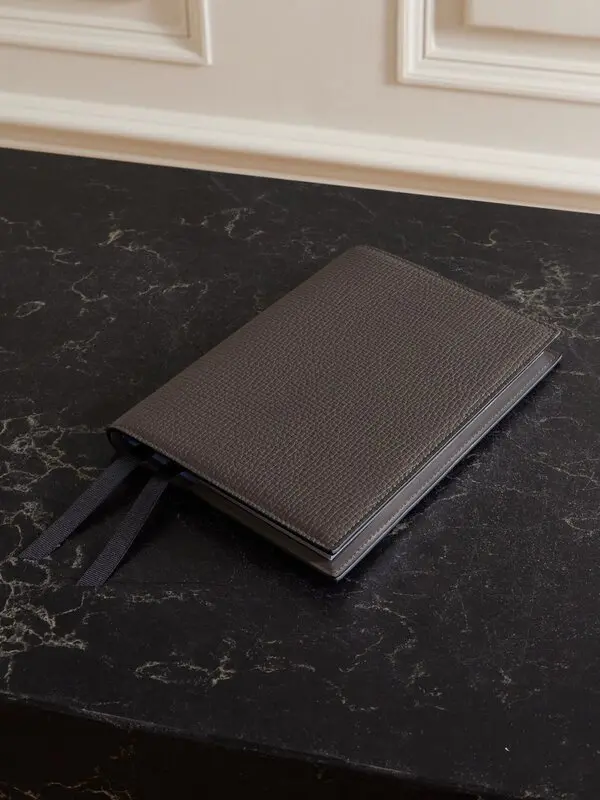 Smythson Evergreen Ludlow Refillable Textured-leather Notebook - Brown