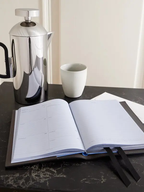 Smythson Evergreen Ludlow Refillable Textured-leather Notebook - Brown