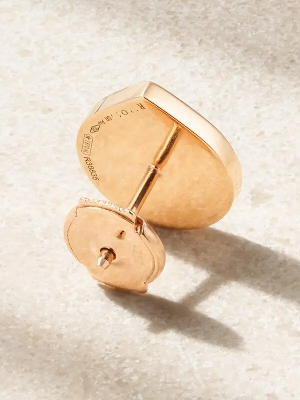 REPOSSI Antifer 18-karat Rose Gold, Turquoise And Diamond Single Earring - Blue