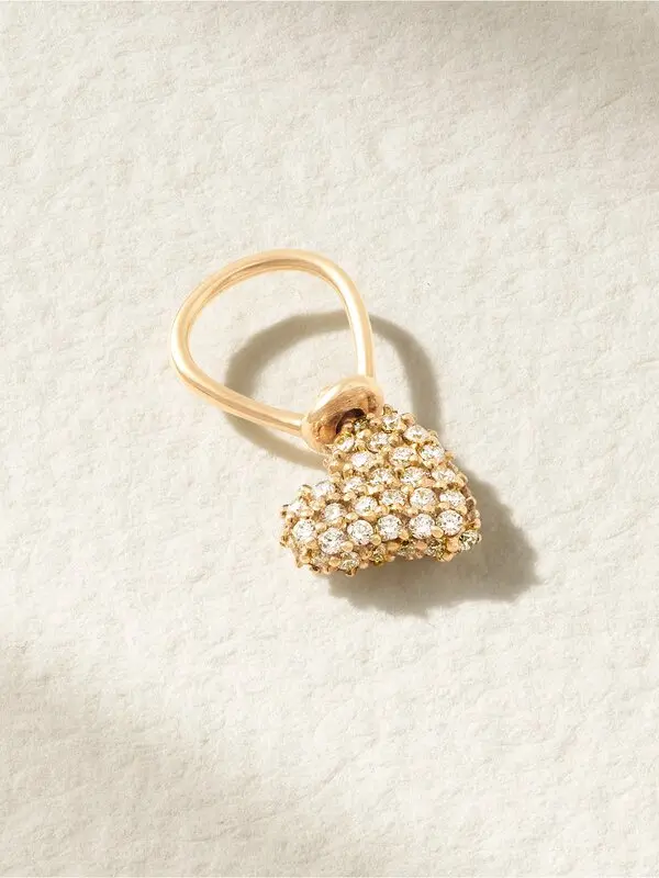 MARLA AARON Allstone Itty Bitty Heart Pendant - Gold