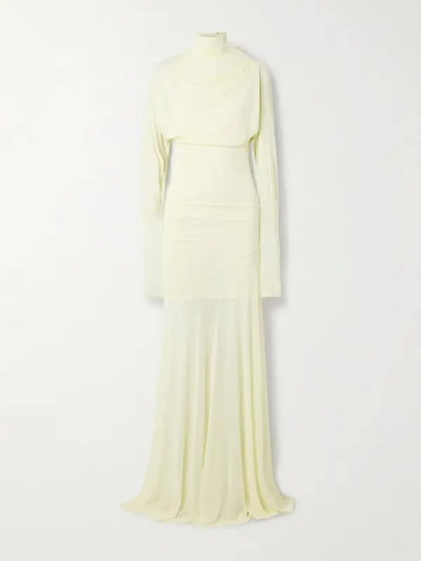 Proenza Schouler Paula Draped Maxi Dress - Yellow