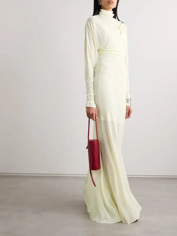 Proenza Schouler Paula Draped Maxi Dress - Yellow
