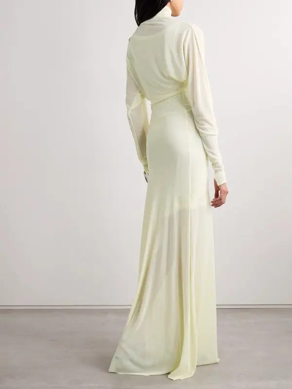 Proenza Schouler Paula Draped Maxi Dress - Yellow