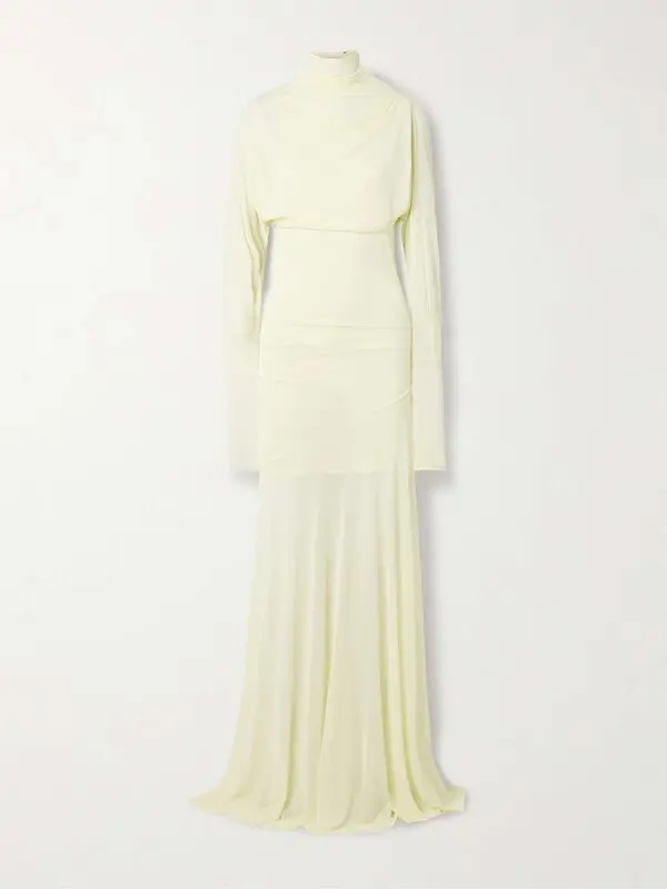 Proenza Schouler Paula Draped Maxi Dress - Yellow