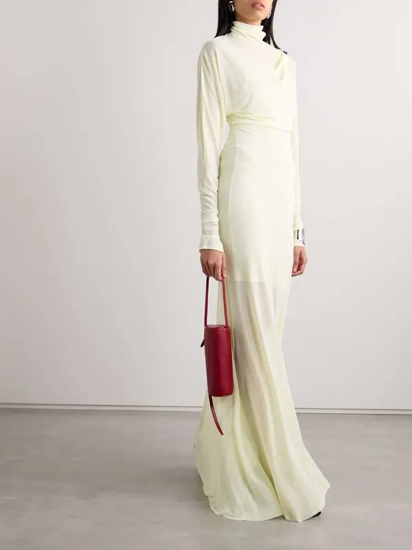 Proenza Schouler Paula Draped Maxi Dress - Yellow