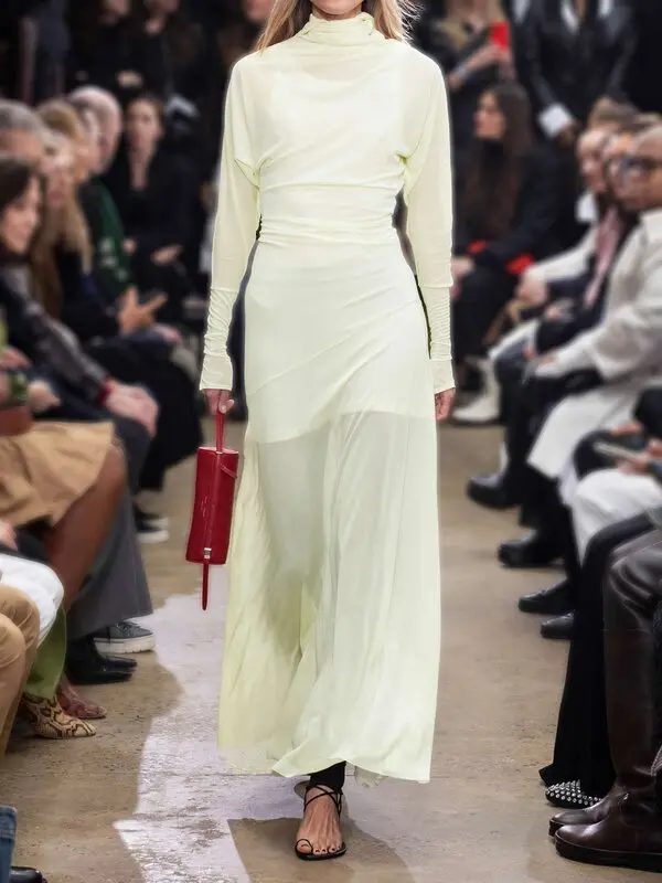 Proenza Schouler Paula Draped Maxi Dress - Yellow