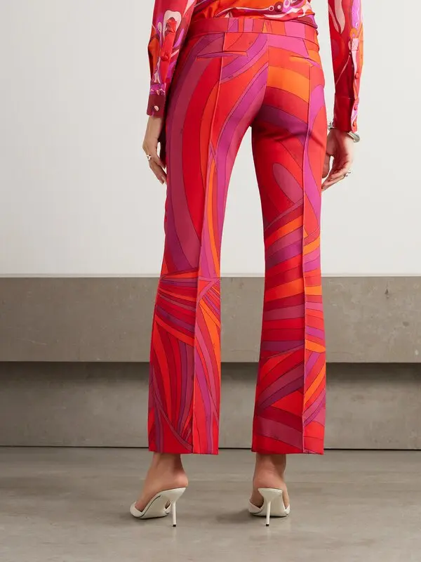 Emilio Pucci Cropped Printed Straight-leg Pants