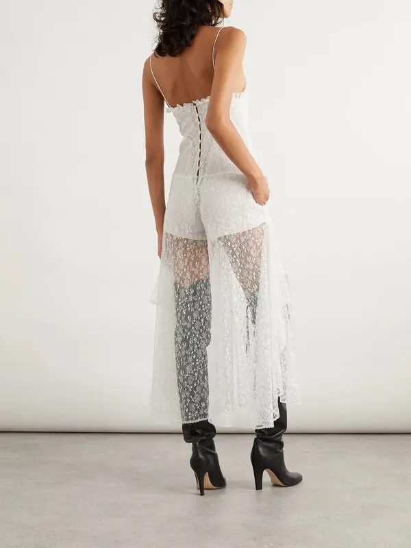 Chloé Ruffled Lace Jumpsuit