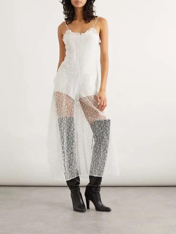 Chloé Ruffled Lace Jumpsuit