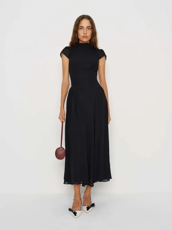 REFORMATION Maven Maxi Dress - Black