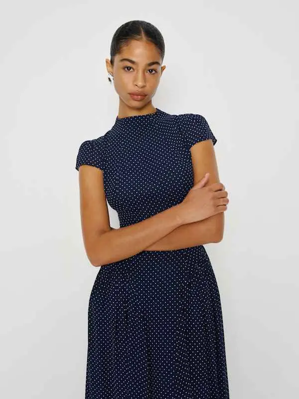 REFORMATION Maven Maxi Dress - Blue